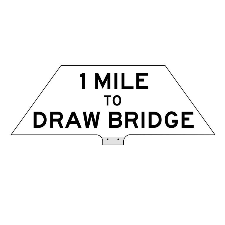 Drawbridge Sign - Asheville District Reproduction Signs