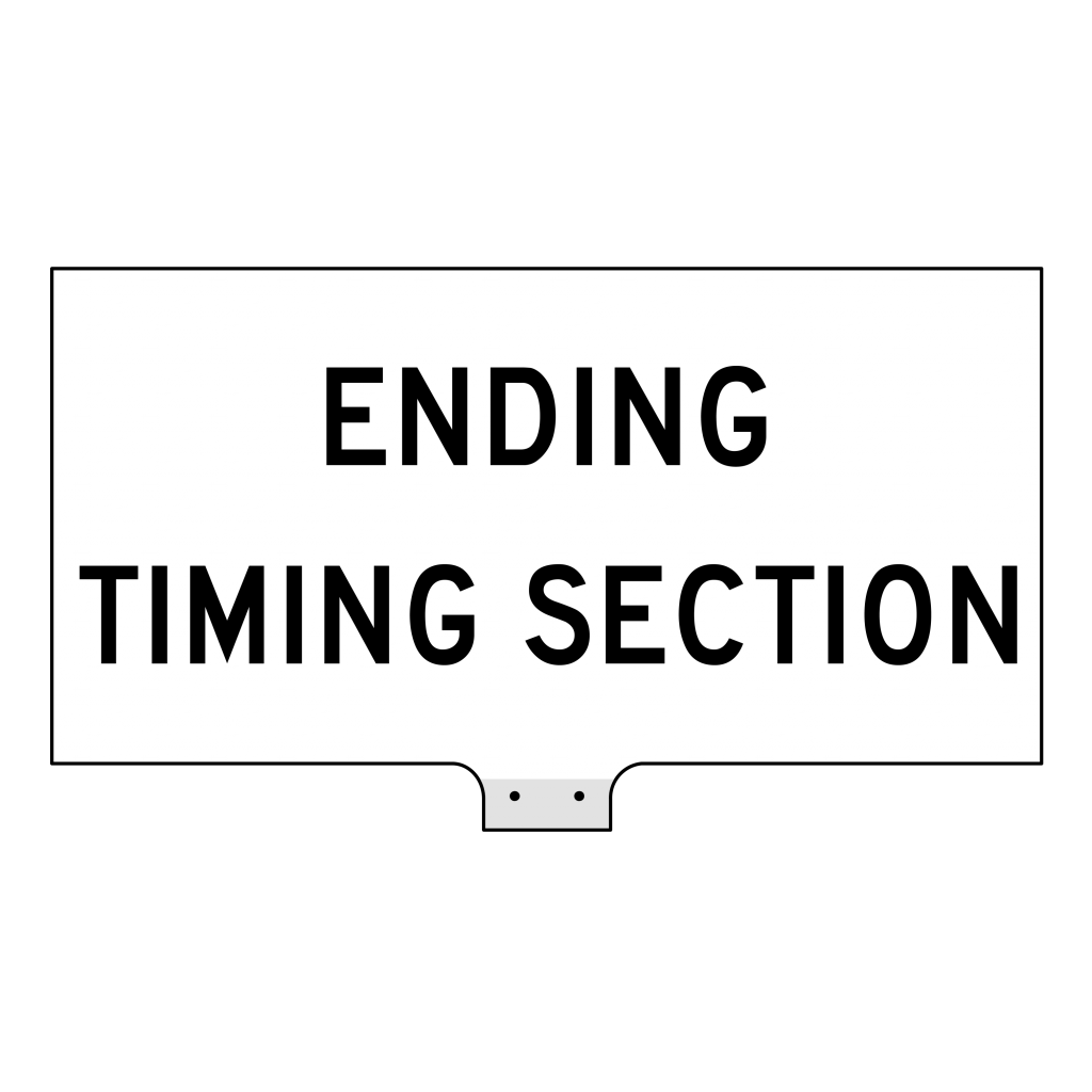 Timing Section Sign - Asheville District Feeds and Reproduction Signs