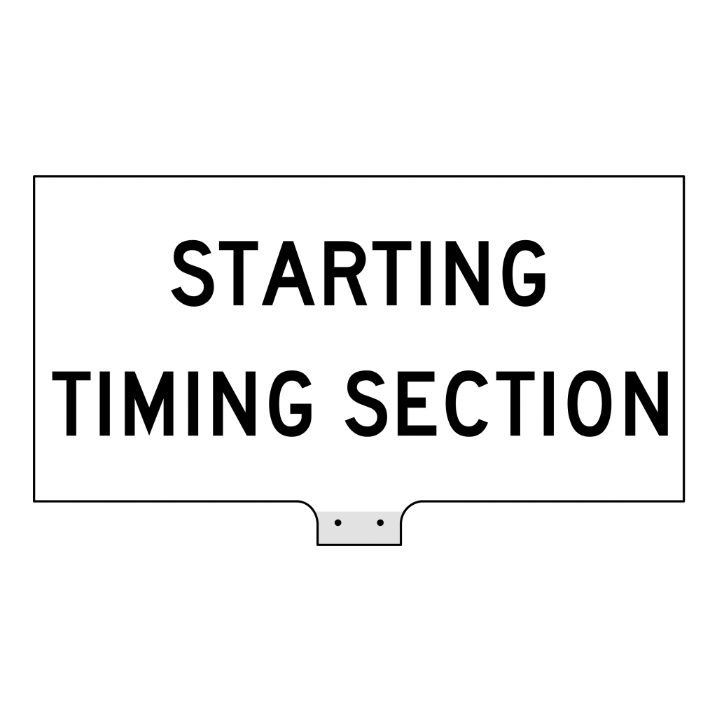 Timing Section Sign - Asheville District Feeds and Reproduction Signs